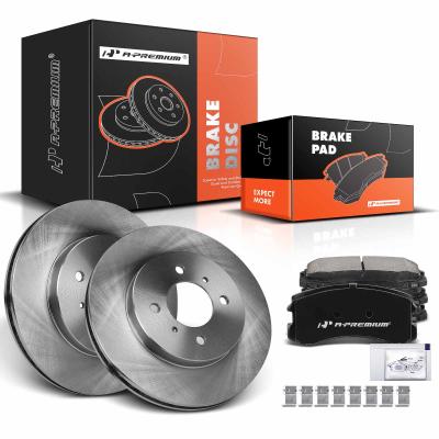 China Front Disc Brake Rotors & Ceramic Brake Pads for Mitsubishi Lancer 02-07 2.0L for sale
