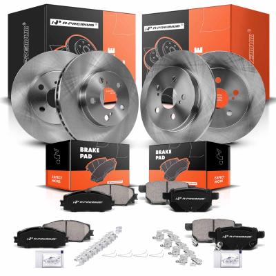 China Front & Rear Disc Brake Rotors & Ceramic Brake Pads for Toyota Prius 12-15 Lexus for sale