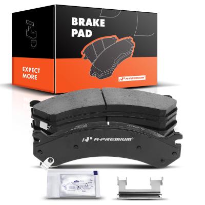 China 4pcs Front Driver & Passenger Ceramic Brake Pads with Sensor for Chevrolet Silverado 1500 HD GMC Hummer Cadillac for sale