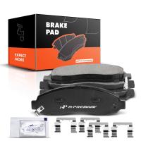 China 4pcs Front Driver & Passenger Ceramic Brake Pads with Sensor for Dodge Dakota 2003-2004 3.7L 4.7L 3.9L 5.9L for sale