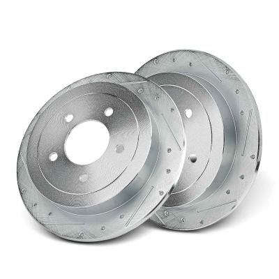 China Rear Drilled & Slotted Disc Brake Rotors for Ford F-150 2000-2004 Lincoln for sale