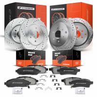 China Front & Rear Drilled Rotors & Ceramic Brake Pads for Nissan Frontier Suzuki for sale