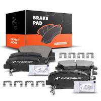 China 8pcs Front & Rear Ceramic Brake Pads with Sensor for Hyundai Accent Kia Rio 2012 2013-2017 1.6L for sale