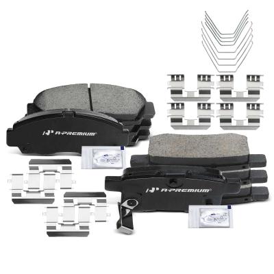 China 8pcs Front & Rear Ceramic Brake Pads with Sensor for Honda Accord 2008-2012 Acura TSX 2009-2014 for sale