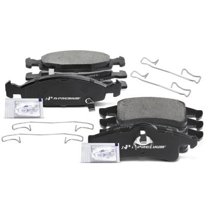 China 8pcs Front & Rear Ceramic Brake Pads with Sensor for Jeep Grand Cherokee 1999 2000 2001 2002 for sale