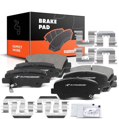 China 8pcs Front & Rear Ceramic Brake Pads with Sensor for Hyundai Elantra 2011-2016 Veloster Kia Forte for sale