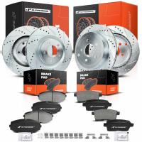 China Front & Rear Drilled Rotors & Ceramic Brake Pads for Ford Edge Lincoln MKX 07-10 for sale