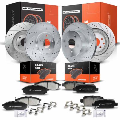 China Front & Rear Drilled Rotors & Ceramic Brake Pads for INFINITI G37 M35 QX50 for sale