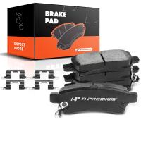China 4pcs Rear Driver & Passenger Ceramic Brake Pads with Sensor for Nissan Frontier 2005-2019 Xterra Suzuki Equator for sale