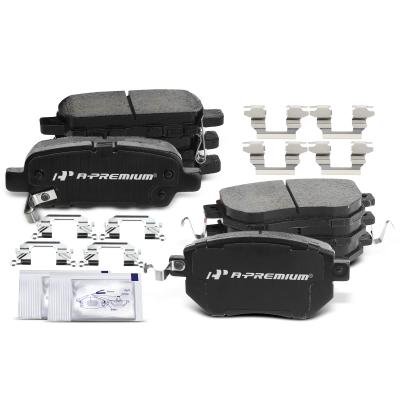 China 8pcs Front & Rear Ceramic Brake Pads with Sensor for Nissan Maxima 04-08 Altima Murano Infiniti for sale