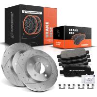 China Rear Drilled Rotors & Ceramic Brake Pads for Buick Allure Chevy Impala Pontiac for sale
