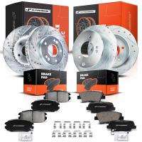 China Front & Rear Drilled Rotors & Ceramic Brake Pads for Kia Soul 2010-2011 L4 2.0L for sale