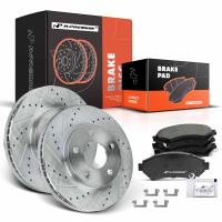 China Front Drilled Rotors & Ceramic Brake Pads for Buick Regal Century Chevy Pontiac for sale