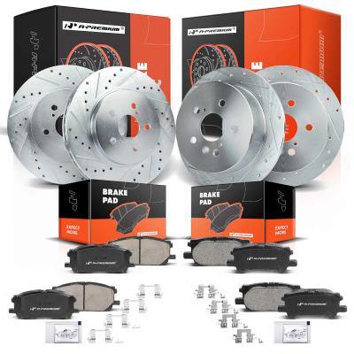 China Front & Rear Drilled Rotors & Ceramic Brake Pads for Lexus RX330 Toyota 3.3L for sale