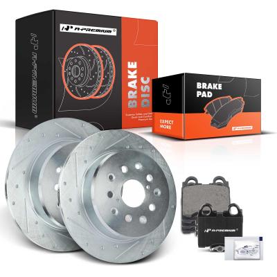 China Rear Drilled Rotors & Ceramic Brake Pads for Lexus GS300 GS400 GS430 IS300 SC430 for sale