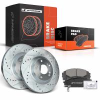 China Front Drilled Rotors & Ceramic Brake Pads for Honda Civic 2006-2011 Acura CSX for sale