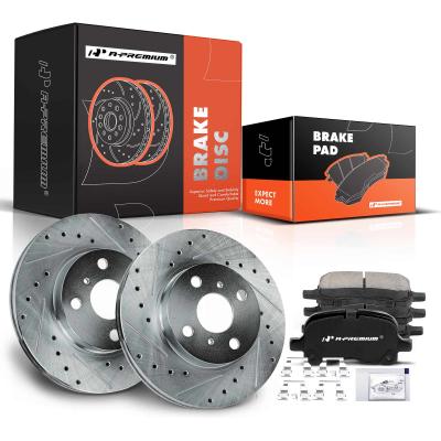 China Front Drilled Rotors & Ceramic Brake Pads for Chevrolet Prizm Toyota Corolla for sale