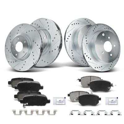 China Front & Rear Drilled Rotors & Ceramic Brake Pads for Nissan Murano 2005-2007 2012 for sale