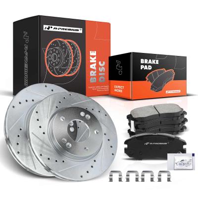 China Front Drilled Rotors & Ceramic Brake Pads for Hyundai Elantra 2007-2010 L4 2.0L for sale
