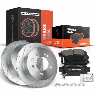 China Rear Drilled Rotors & Ceramic Brake Pads for Hyundai Elantra 2007-2010 for sale