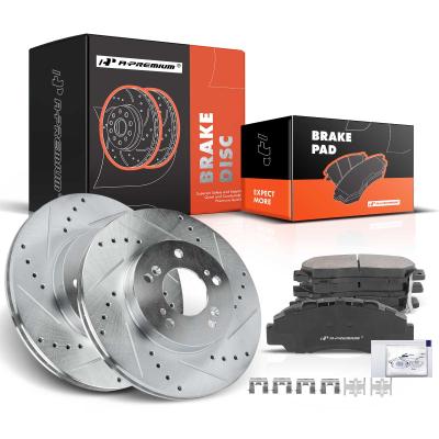 China Front Drilled Rotors & Ceramic Brake Pads for Honda CR-V Acura Legend TL for sale