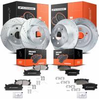 China Front & Rear Drilled Rotors & Ceramic Brake Pads for Toyota Camry 07-11 Lexus for sale