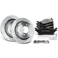 China Rear Drilled Rotors & Ceramic Brake Pads for Ford F-150 2012-2020 for sale