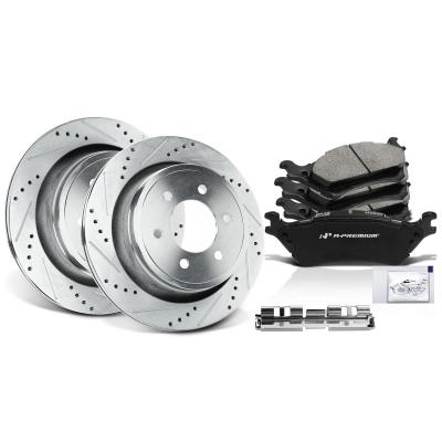 China Rear Drilled Rotors & Ceramic Brake Pads for Ford F-150 2012-2020 for sale