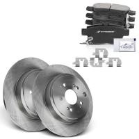 China Rear Disc Brake Rotors & Ceramic Brake Pads for Honda Ridgeline 2006-2014 V6 3.5L for sale