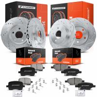 China Front & Rear Drilled Rotors & Ceramic Brake Pads for Chevy Pontiac Saturn for sale