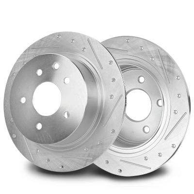 China Rear Drilled Disc Brake Rotors for Nissan Altima 02-21 Maxima 04-08 Juke 04-08 for sale