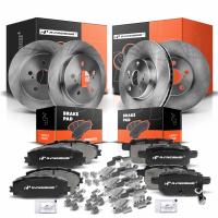 China Front & Rear Disc Brake Rotors & Ceramic Brake Pads for Pontiac Vibe Toyota for sale