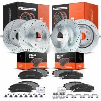 China Front & Rear Drilled Rotors & Ceramic Brake Pads for Chevrolet GMC Isuzu for sale