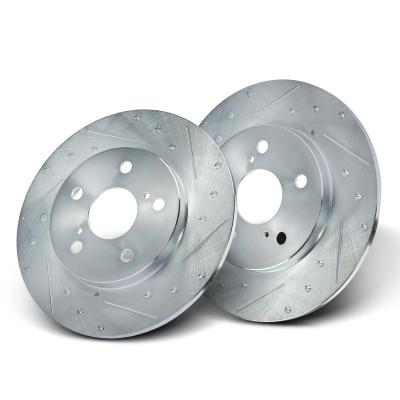 China Rear Drilled Disc Brake Rotors for Toyota Matrix 09-14 Pontiac Vibe Scion iM xB for sale