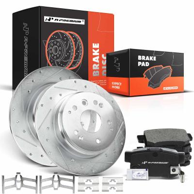China Rear Drilled Rotors & Ceramic Brake Pads for Acura TL 2004-2008 for sale