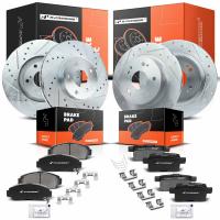 China Front & Rear Drilled Rotors & Ceramic Brake Pads for Honda Accord 08-11 Acura for sale