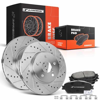 China Front Drilled Rotors & Ceramic Brake Pads for Toyota Camry 05-06 Solara 04-08 for sale