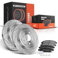 China Rear Drilled Rotors & Ceramic Brake Pads for Cadillac CTS Chevrolet Camaro for sale
