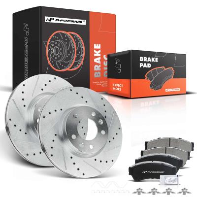 China Front Drilled Rotors & Ceramic Brake Pads for Ford Fusion Mazda 6 Lincoln Mercury for sale
