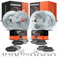 China Front & Rear Drilled Rotors & Ceramic Brake Pads for Toyota Camry Avalon Solara for sale