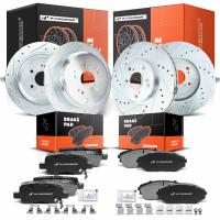 China Front & Rear Drilled Rotors & Ceramic Brake Pads for Honda Odyssey 2002-2004 for sale