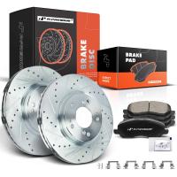 China Front Drilled Rotors & Ceramic Brake Pads for Dodge Caliber Chrysler Mitsubishi for sale