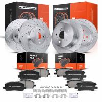 China Front & Rear Drilled Rotors & Ceramic Brake Pads for Toyota Highlander 2004-2007 for sale