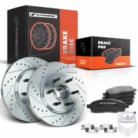 China Front Drilled Rotors & Ceramic Brake Pads for Ford F-150 Lincoln Mark LT 04-08 for sale