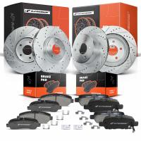 China Front & Rear Drilled Rotors & Ceramic Brake Pads for Nissan Maxima 09-17 3.5L for sale