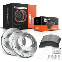 China Front Drilled Rotors & Ceramic Brake Pads for Ford Excursion F-250 Super Duty for sale