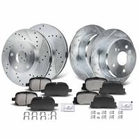 China Front & Rear Drilled Rotors & Ceramic Brake Pads for Lexus ES300 Toyota Camry for sale