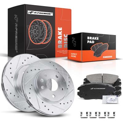 China Front Drilled Rotors & Ceramic Brake Pads for Chevrolet Malibu 13-15 Buick Regal for sale