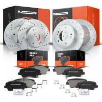 China Front & Rear Drilled Rotors & Ceramic Brake Pads for Hyundai Elantra Kia for sale