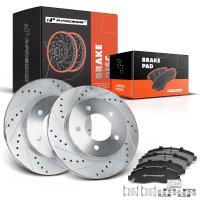 China Front Drilled Rotors & Ceramic Brake Pads for Ford F-150 1997-2003 4WD for sale